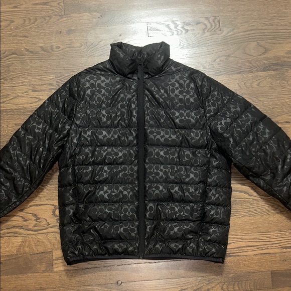 Coach | Jackets & Coats | Coach Mens Black Patterned Puffer Jacket ...